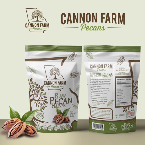 Designs | Raw Pecan Halves Packaging | Product packaging contest