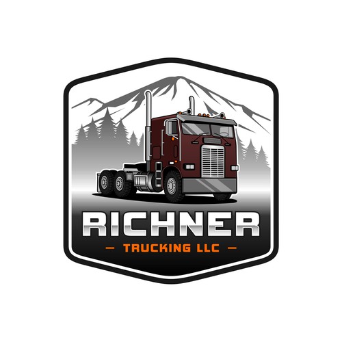 Big Rig Transportation Logo design | concurso Logotipo y tarjeta de visita