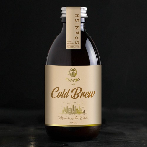 Design a Cold Brew Sticker for a cafe in Abu Dhabi | Product label contest
