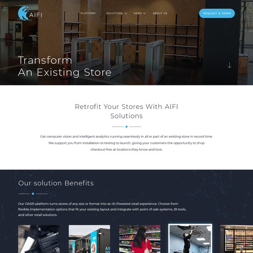 Designs | AiFi Website Redesign - Design/Layout Only (No Coding) | Web ...