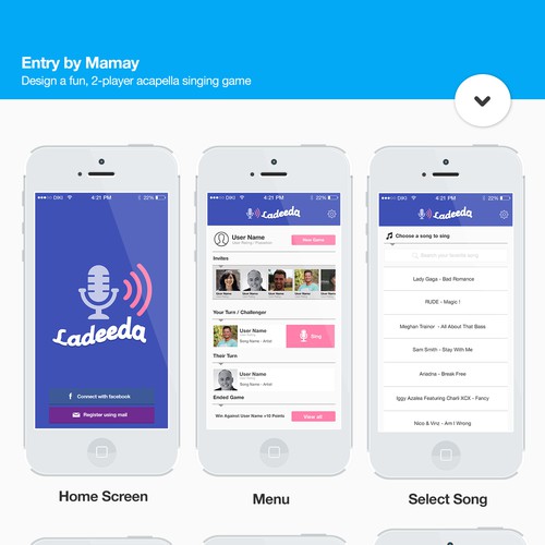 Design a fun, 2-player acapella singing game | App design contest
