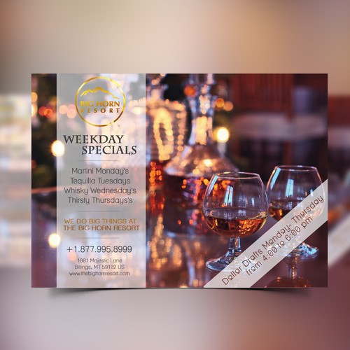 Designs | Waterfront Lounge Promo | Postcard, flyer or print contest