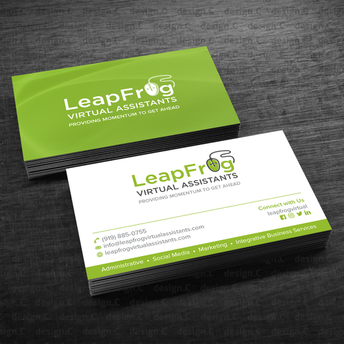 Design a Business Card that 'Leaps' in Creativity (Front & Back ...