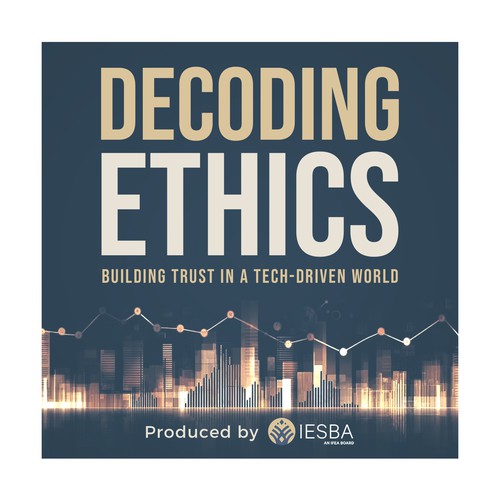 Designs | Bold, sleek podcast cover for "Decoding Ethics - building trust in a tech driven world ...