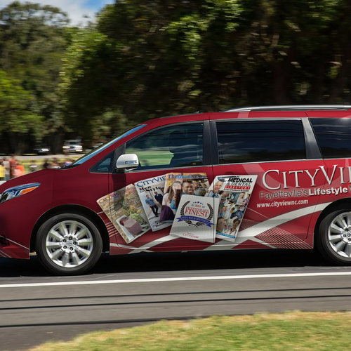 Designs | Vehicle wrap for magazine publisher | Car, truck or van wrap ...