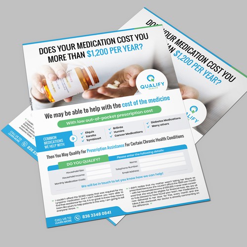 Designs | Qualify.Health Flyer for Help Affording Medicaitons ...