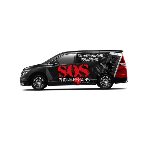 Van Wrap for SOS Phone Repairs! Go crazy, show us what you got! | Car ...