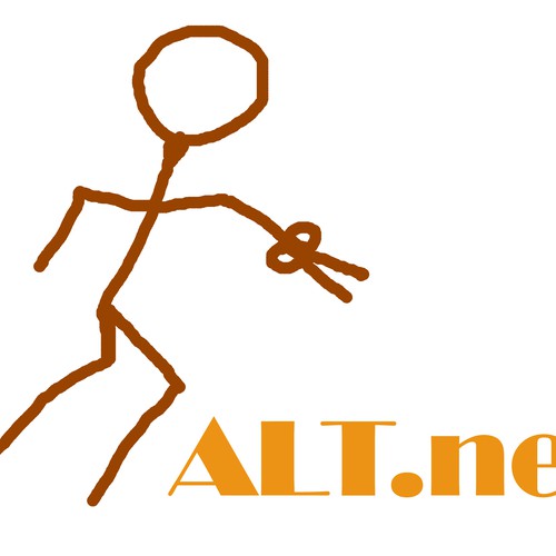 Logo of a figure running with scissors | Logo design contest