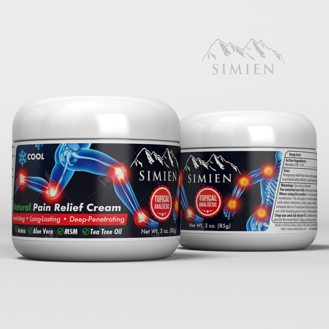 Pain Relief Cream Label (small label) | Product label contest