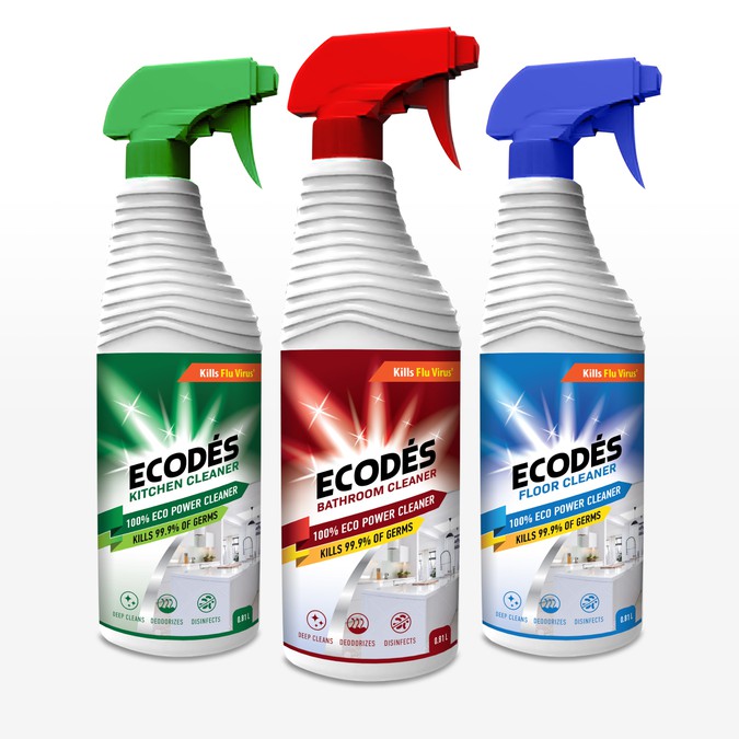 100% Bio Cleaning product label | Product label contest