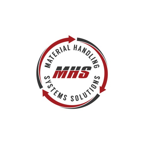 Create a clean, high-tech logo for MHS, Material Handling Systems ...