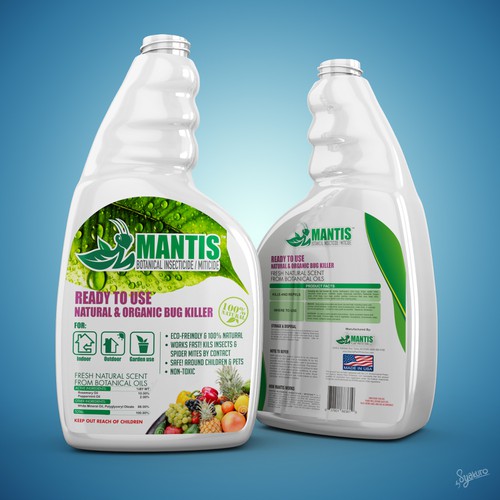 Designs | NATURAL & ORGANIC BUG KILLER SPRAY BOTTLE LABEL | Product ...