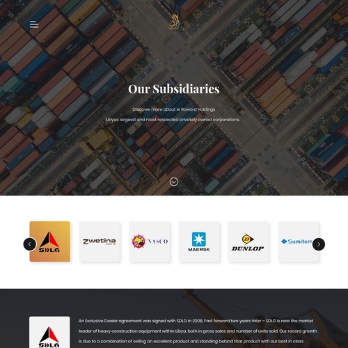 Holding Company Website Redesign | Web page design contest