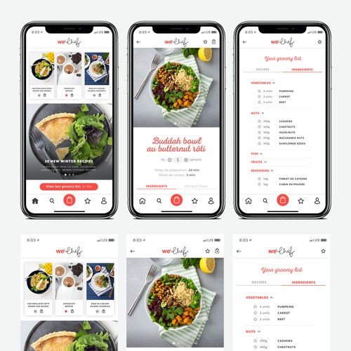 Designs | Designing a cooking social network app | App design contest