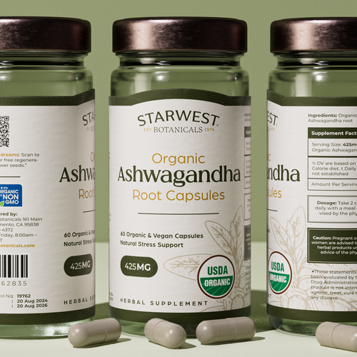 Designs | Organic Herb Capsule Label Design | Product packaging contest