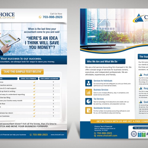 Create eye capturing small business accounting service AD | Postcard ...