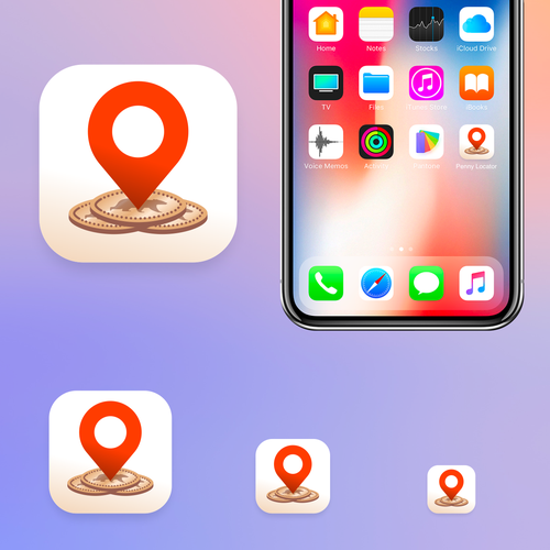 Designs | Modern iOS app - pressed penny locator app designed for coin collectors | Icon or ...