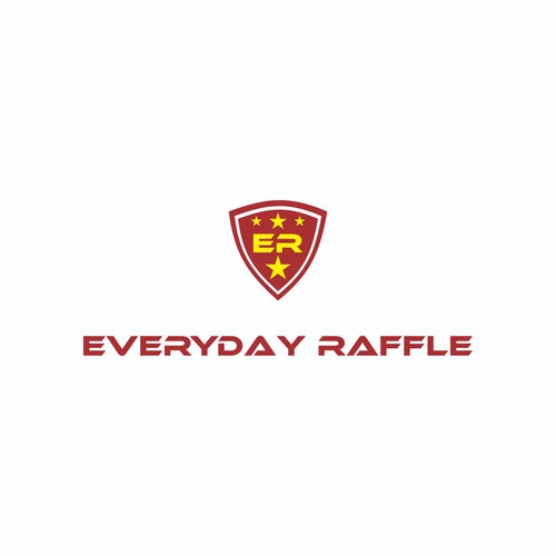 Create a logo for a modern Raffle app, where users can win daily prizes ...