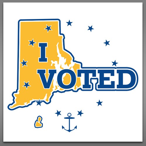 "I Voted" (in Rhode Island) sticker | Sticker contest