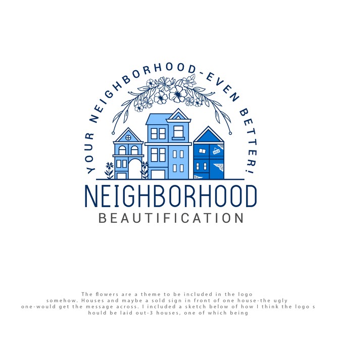 Design a Real Estate Logo for the Neighborhood Beautification Program ...