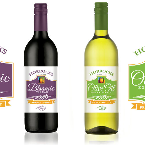 Designs | Olive Oil & Balsamic Vinegar label for Horrocks Farm Market ...
