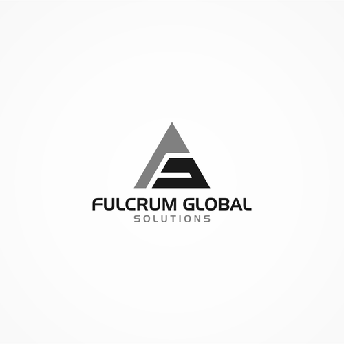 Create a logo with a promonent Silver "fulcrum ie. triangle" with an ...