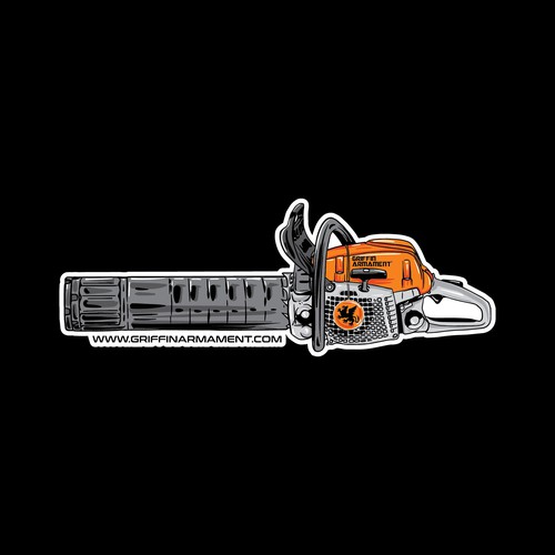 Designs | Chainsaw and Firearm Suppressor Sticker Design | Sticker contest