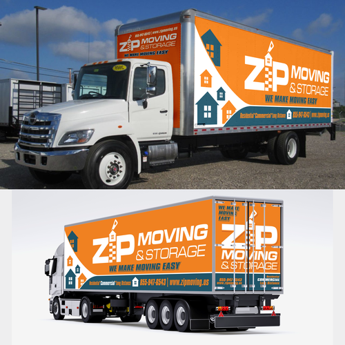 Designs | Design mind blowing truck wrap for our moving company | Car ...
