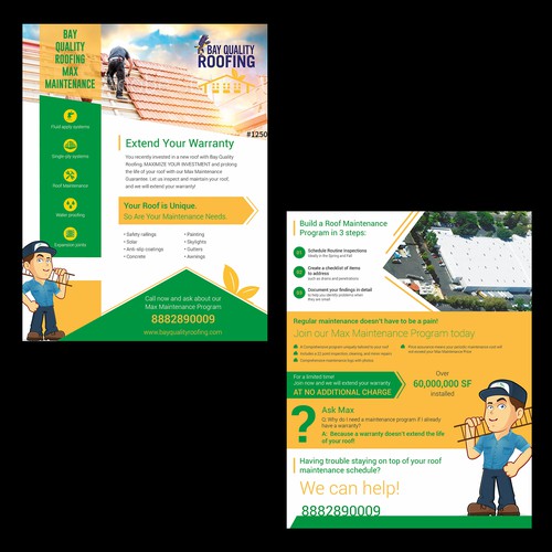 Inaugural commercial building maintenance launch flyer | Postcard ...