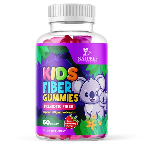 Designs | Cute Kids Fiber Gummies Design needed for Nature's Nutrition ...