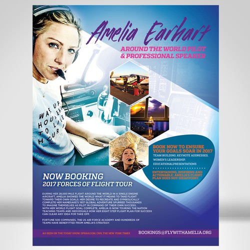 Female Pilot Seeking Flyer/Poster for Professional Speaking Career ...