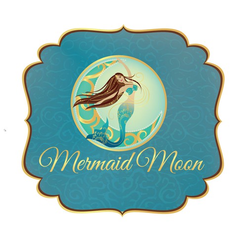 Create a beautiful bold colorful mermaid logo for our beauty line ...
