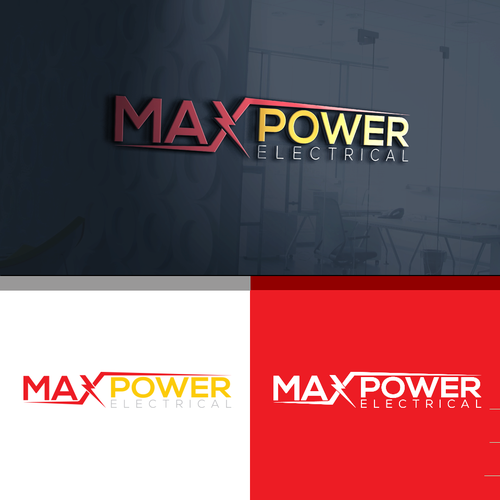 Re-brand of electrical company MAX POWER ELECTRICAL old school logo ...
