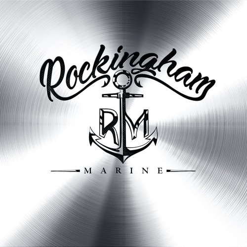 Design a rock and roll themed font and logo for Rockingham Marine. See ...
