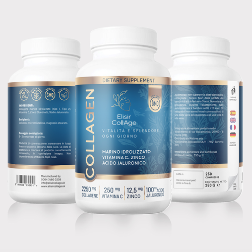 Designs | Elisir CollAge - Peel Back - Multi Lingual - Label Creation ...