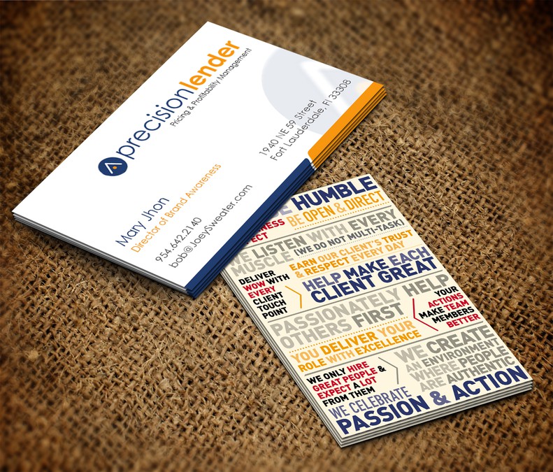 Business Card Design for Banking Software Vendor | Business card contest