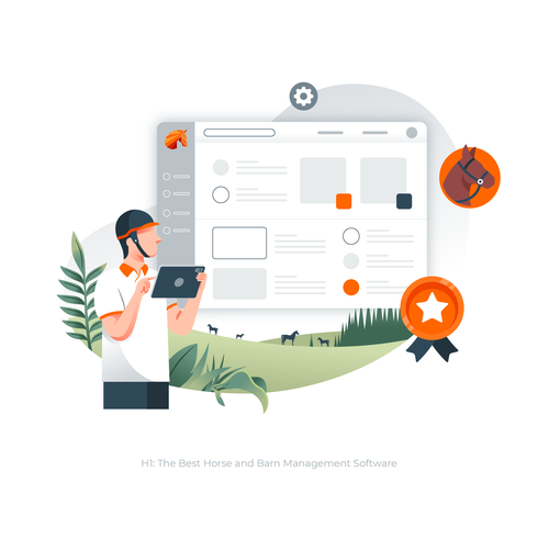 Designs | Saas Landing Page Header Illustration for Equestrian ...