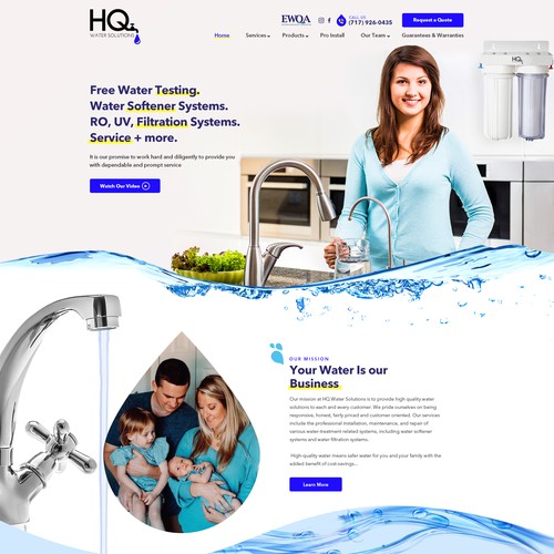 Designs | Website for Water Treatment Website | Web page design contest