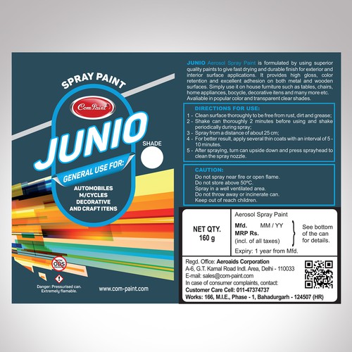 Design an Attractive SPRAY PAINT CAN | Product label contest