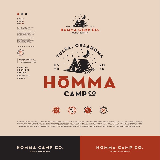 Homma Camp Co. : Vintage + Classic Camp-Inspired Logo | Logo design contest