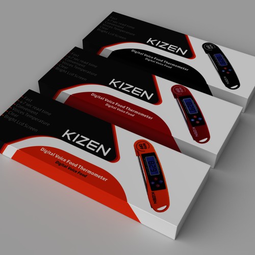 Creative Packaging Label Design for Talking Digital Thermometer ...