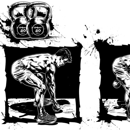 Comic Style Unconventional Workout Illustrations | Illustration or ...