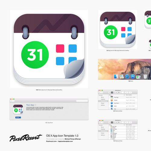 Create a Mac App icon for Calendar App | Icon or button contest
