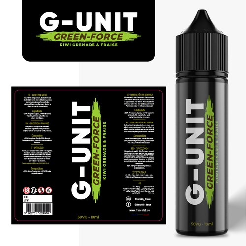 Designs | G-UNIT Eliquid need his new label | Product label contest