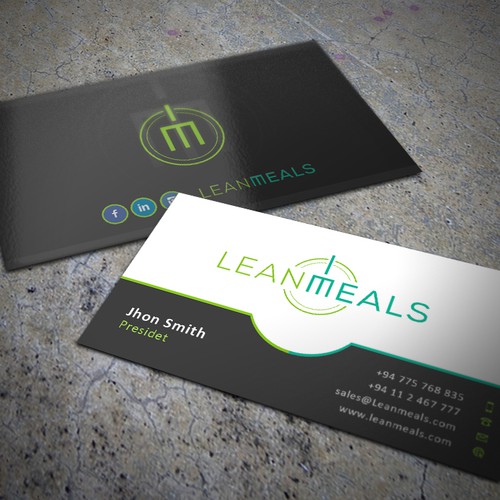 Designs | Lean Meals Business Cards | Business card contest
