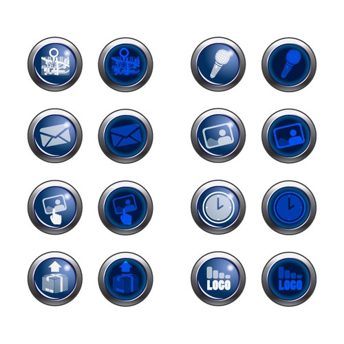 Create buttons and icon for InZoneMobile-- the next big social media ...