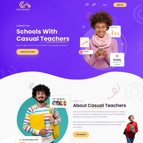 Designs | Quick cash - Simple one page Education site design | Landing ...