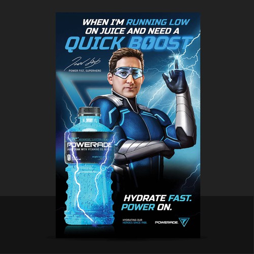 Designs | Design a Superhero/Powerade Advertisement | Poster contest
