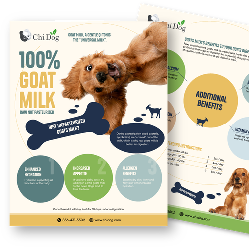 Designs | Goat Milk add on product flyer to add to order od fresh dog ...