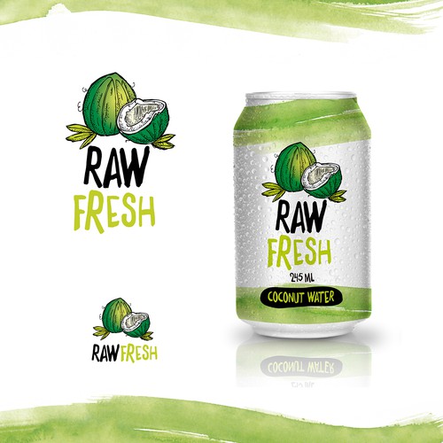 Raw Fresh Coconut Water Logo Design Contest | Logo design contest